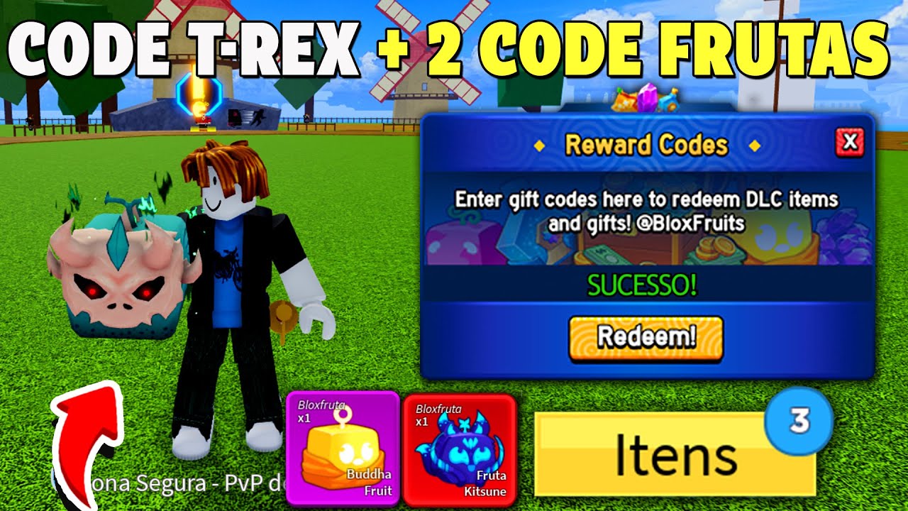 NOVO CÓDIGO DA FRUTA T-Rex NO BLOX FRUITS +2 CODE DE FRUTAS - blox ...