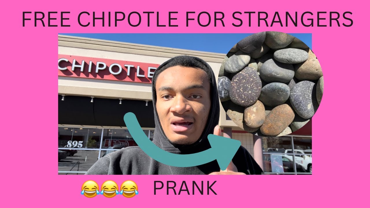 Buying Strangers Free Chipotle But Its Rocks 🪨 Prank 😂😂😂 - YouTube