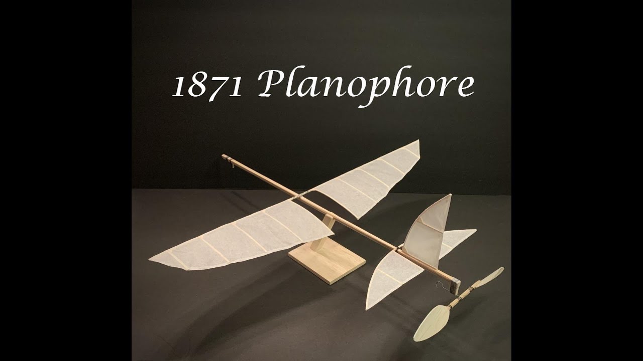 First rubber powered model airplane1871 Planophore - YouTube