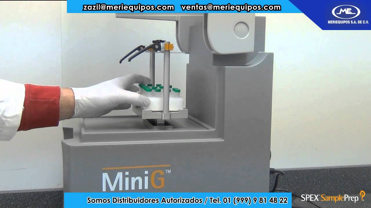 Spex Sample Prep 1600 MiniG - YouTube