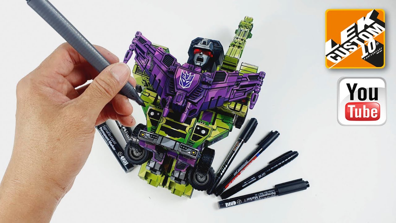 How to use permanent pen for cel shaded painted By LEK Custom Toys 2021 ...