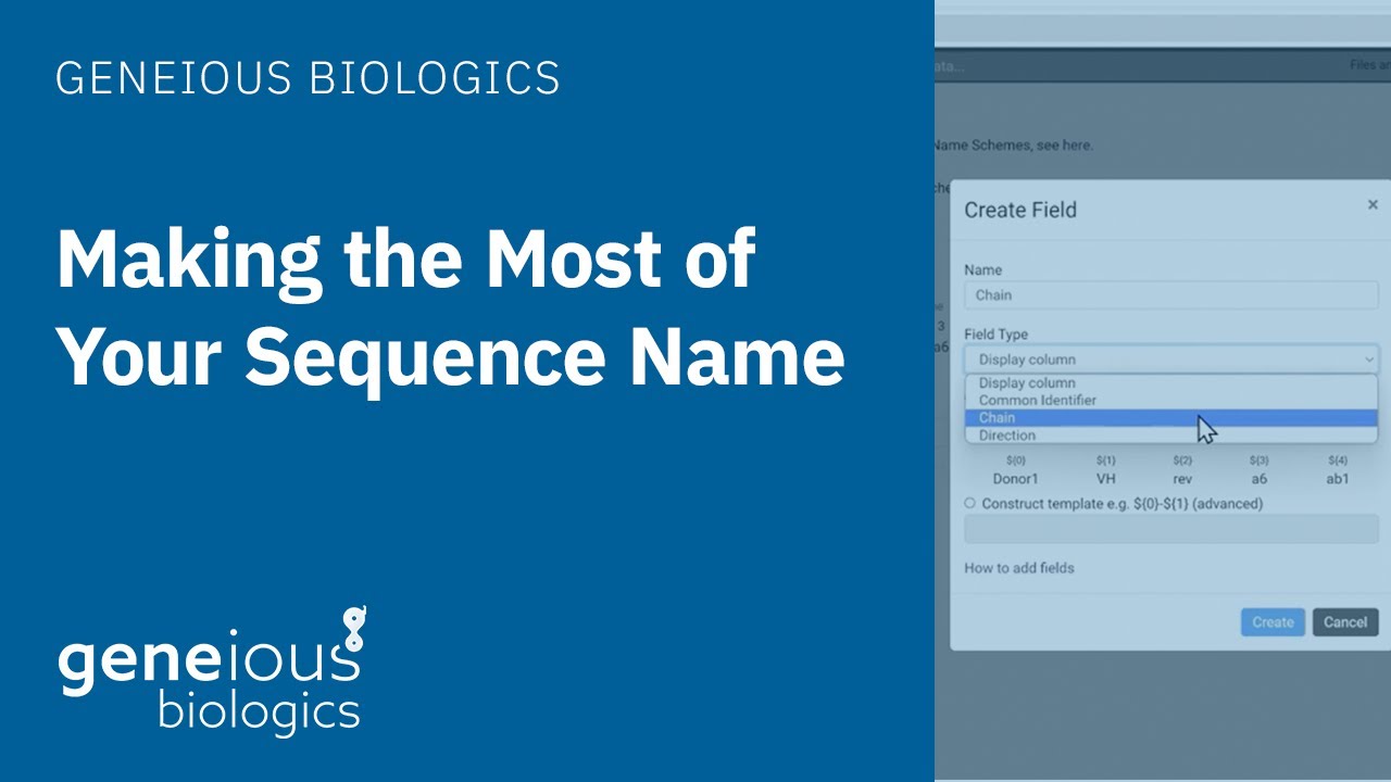 Geneious Biologics: Making the Most of Sequence Names - YouTube