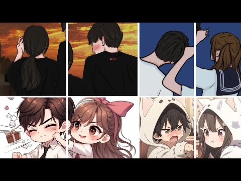 Couples Matching DP Photo |Half matching couple dp|Cartoon Couple dp ...