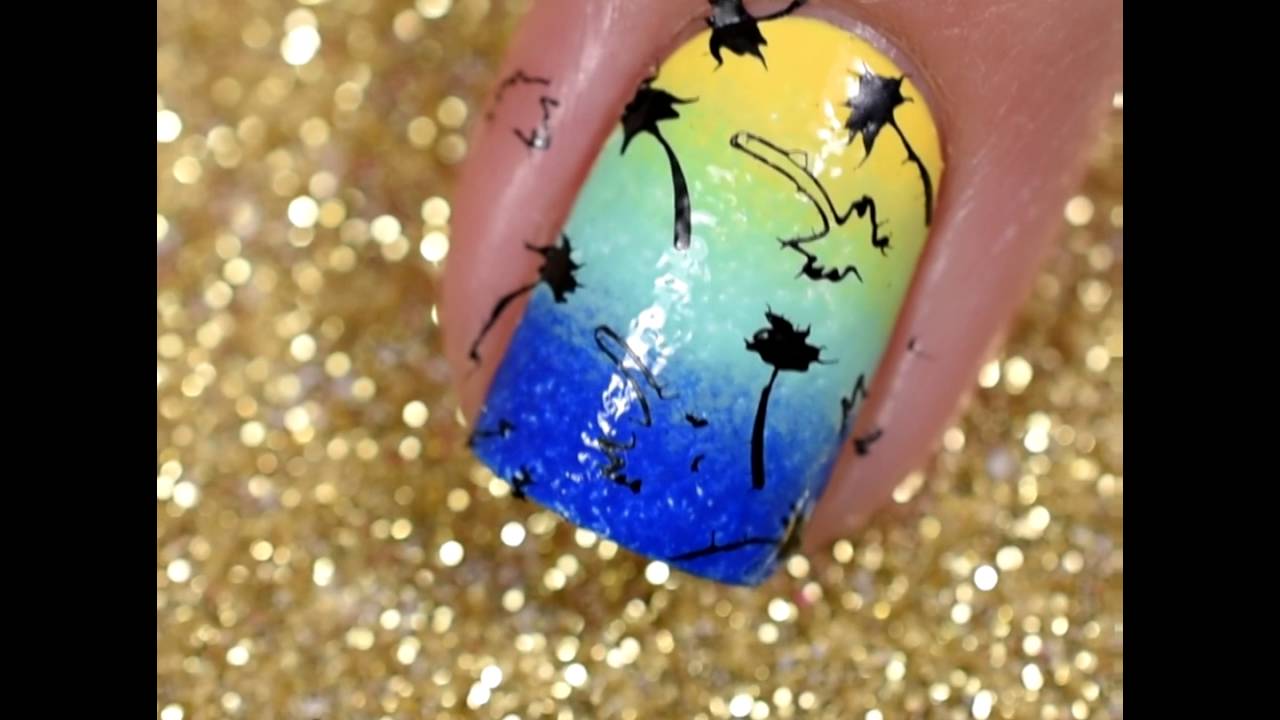 熱帶島嶼 指甲彩繪 Tropical Islands Nail Art - YouTube