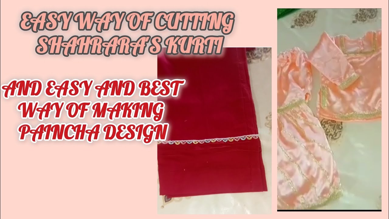 Cutting of shahrara's kurti 🎽 | and way to make beautiful 😍paincha ...