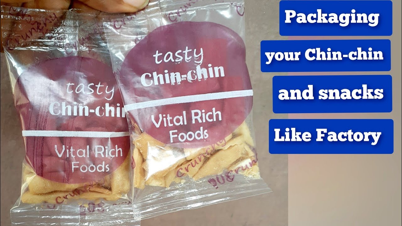 Packaging chinchin and snacks like factory - YouTube