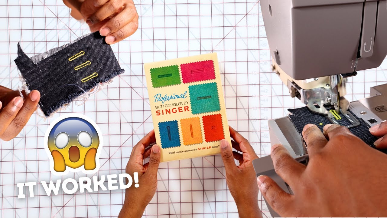 Sew Buttonholes Like a Pro! | Vintage Singer Buttonholer | Thrift Store ...