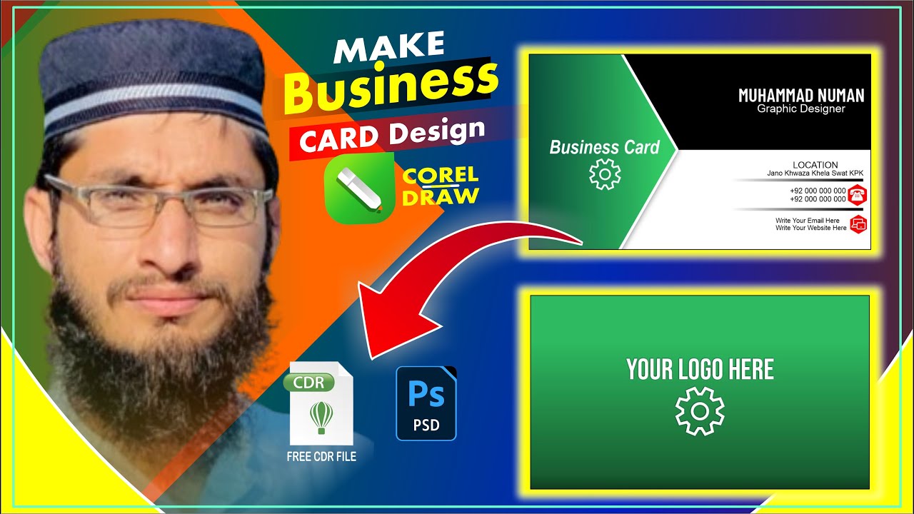 Business Card | How To Make Professional Business Card in Corel Draw ...