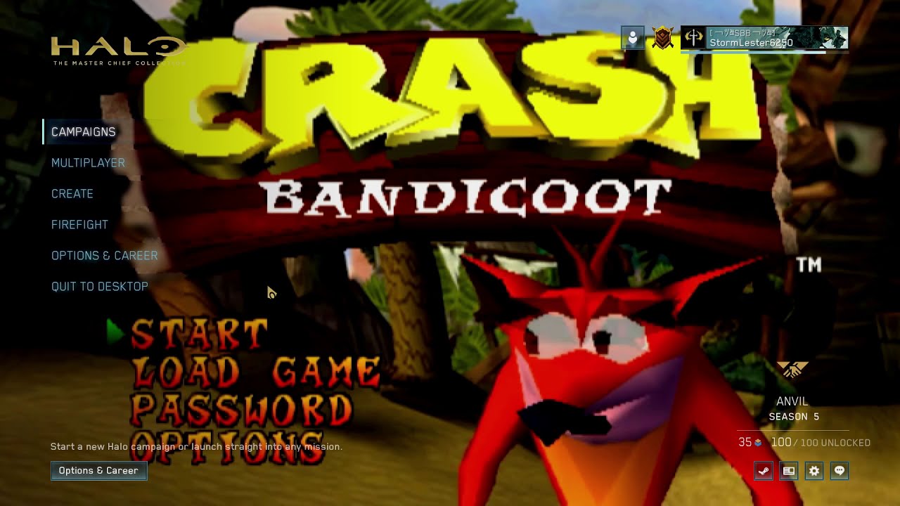Crash Bandicoot Menu Mod for MCC (PC)! - YouTube