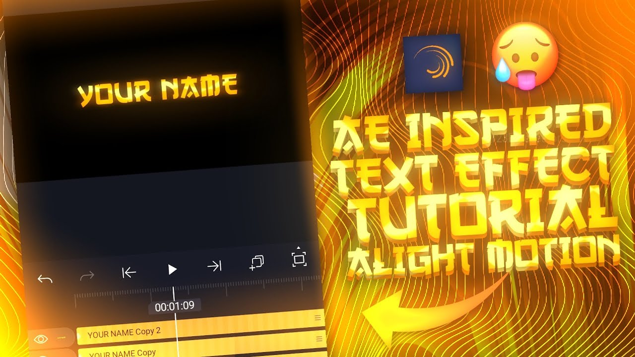AE INSPIRED TEXT EFFECT 🥵 \ - alight motion tutorial - YouTube