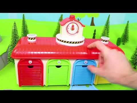 Tayo Bus Garages with Fire Tuck