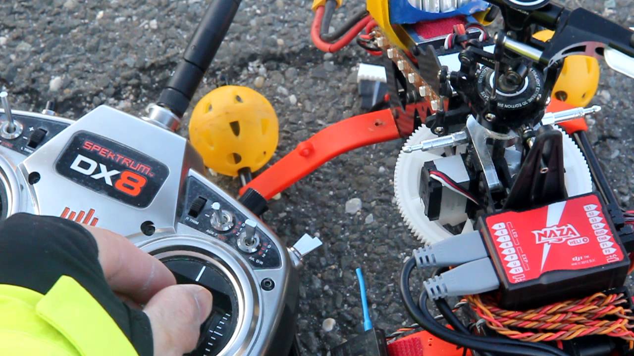 NAZA-H Swashplate movement in manual mode - YouTube