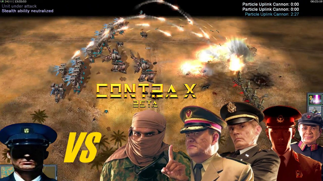C&C Generals Contra X Beta 1 VS 5 Insane AI (One Man Army: Cyber ...