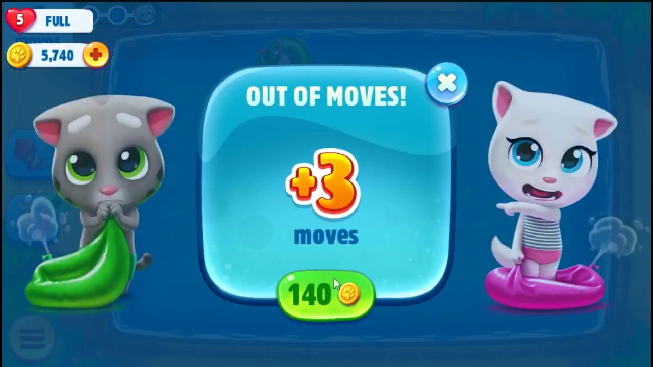 Talking Tom Pool Gameplay HD #10 💓 Funny Gamming Water With Cat Kim ...