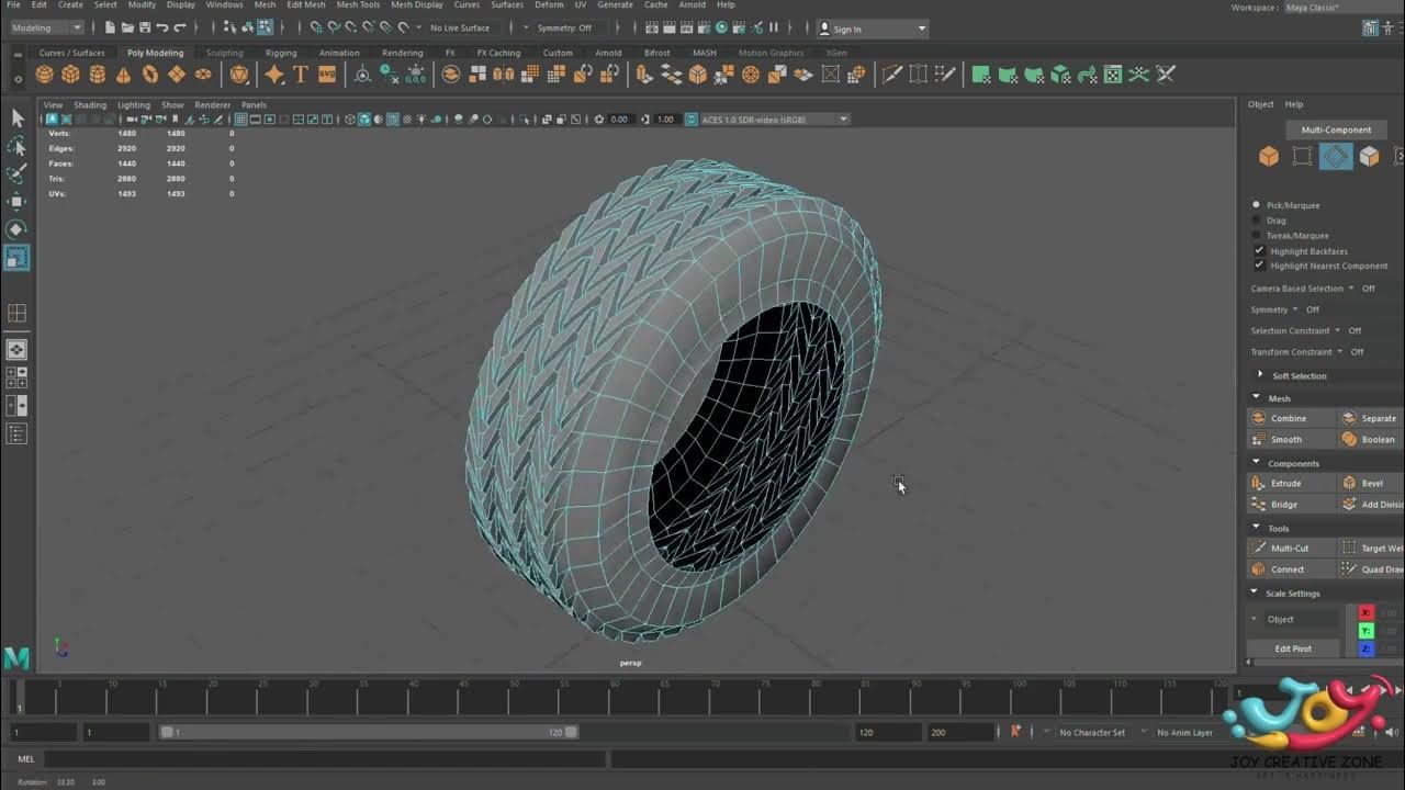 HOW TO MAKE TIRE IN MAYA - YouTube