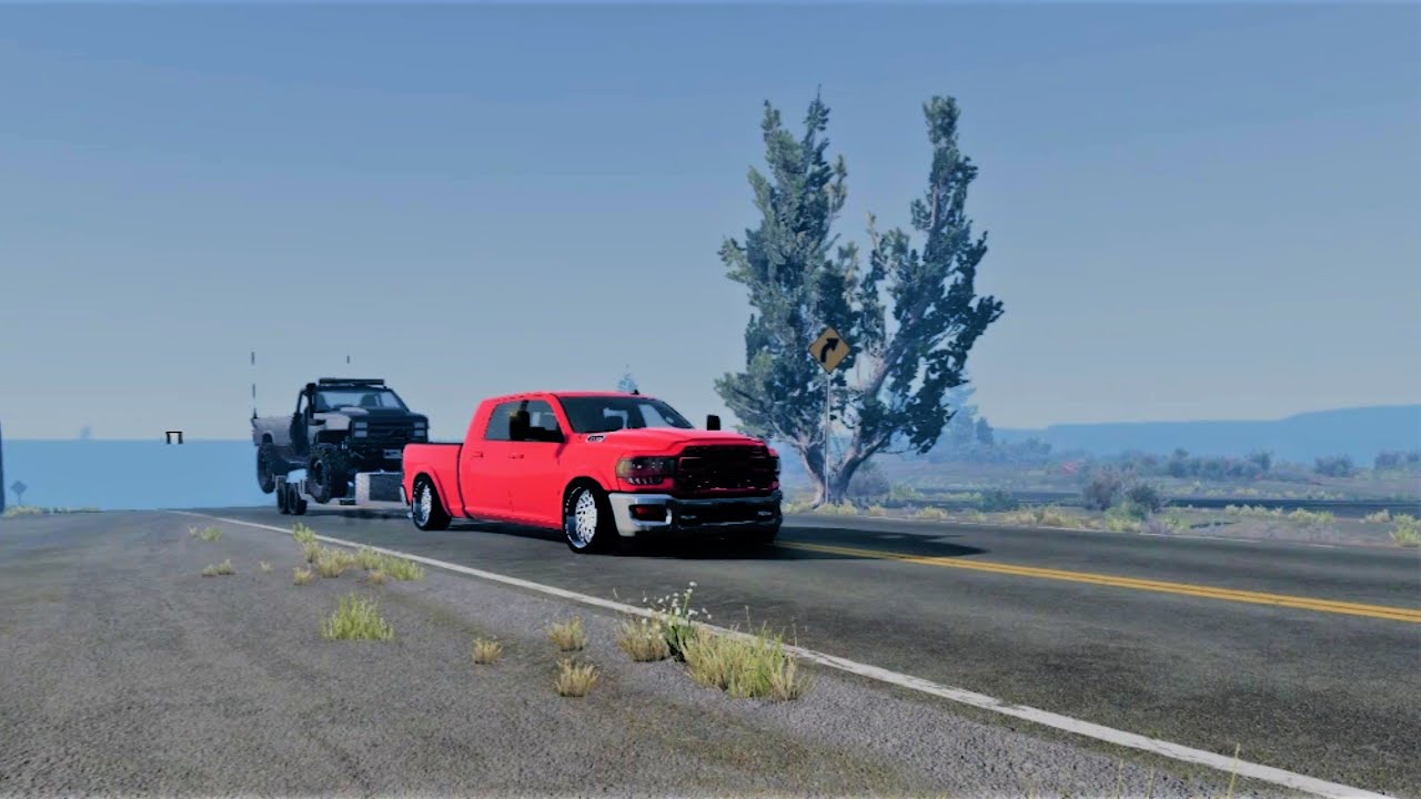 Ram towing cheap offroading truck - BeamNG.Drive Cinematic - YouTube