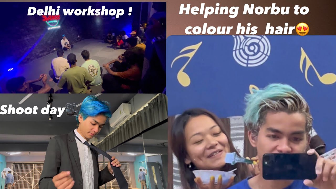 Helping norbu to colour his hair/workshop vlog/shoot vlog🎥 - YouTube