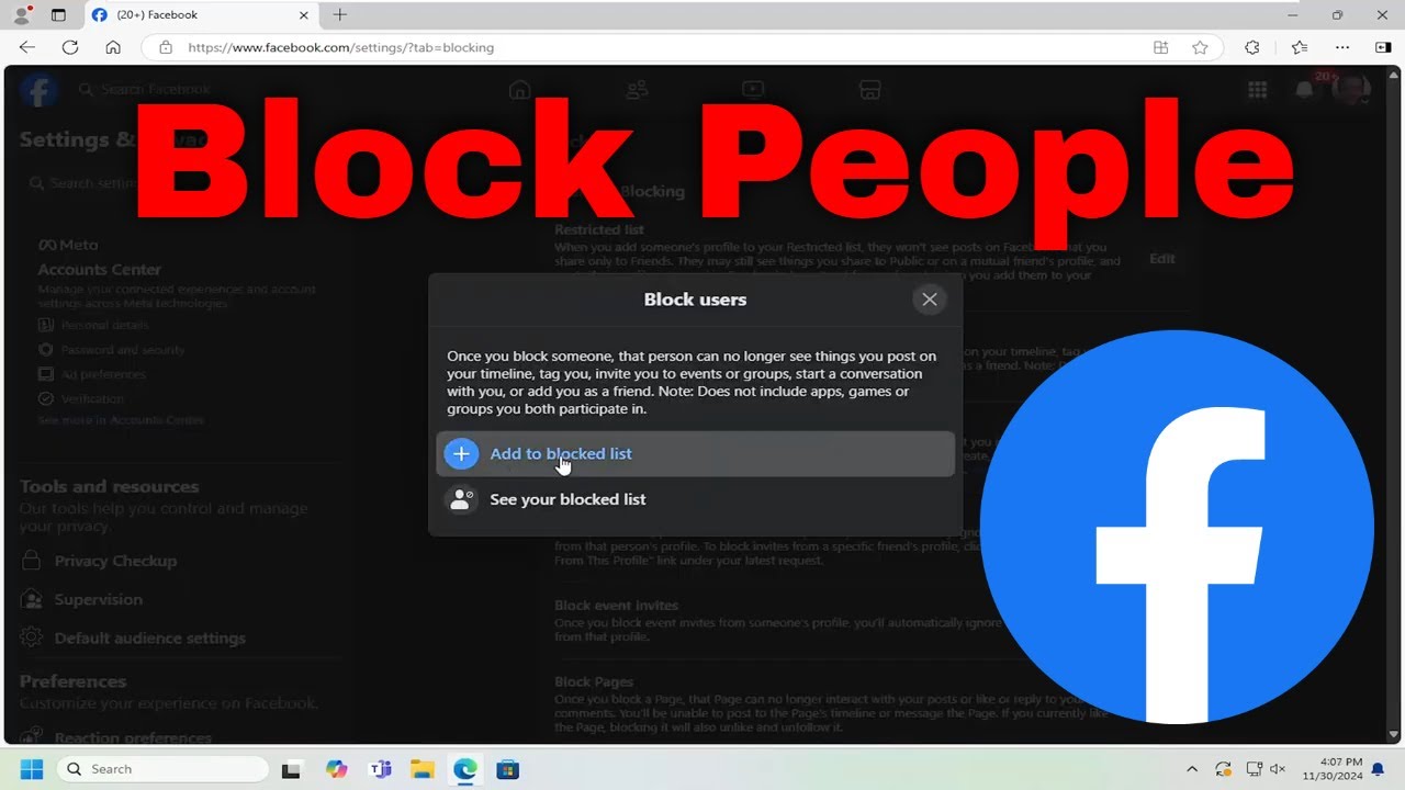 How To Block People On Facebook [2025] - YouTube