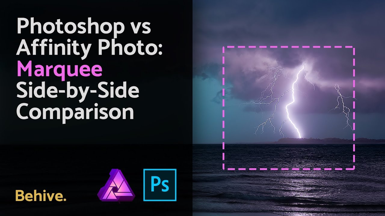 Photoshop vs Affinity Photo: Marquee Side-by-Side Comparison - YouTube