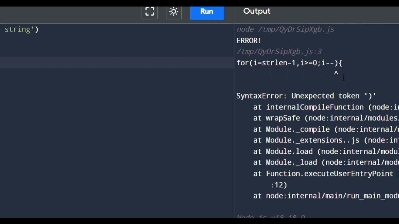 Reversing A String Using For Loop Js Interview Questions Palindrome Reverse Forloops 6141