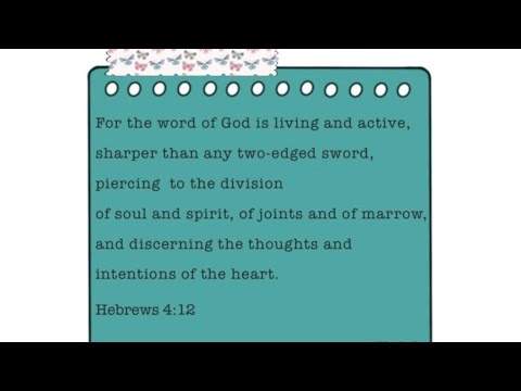 *MEMORIZE * Hebrews 4:12 | Memory verse for the week! - YouTube