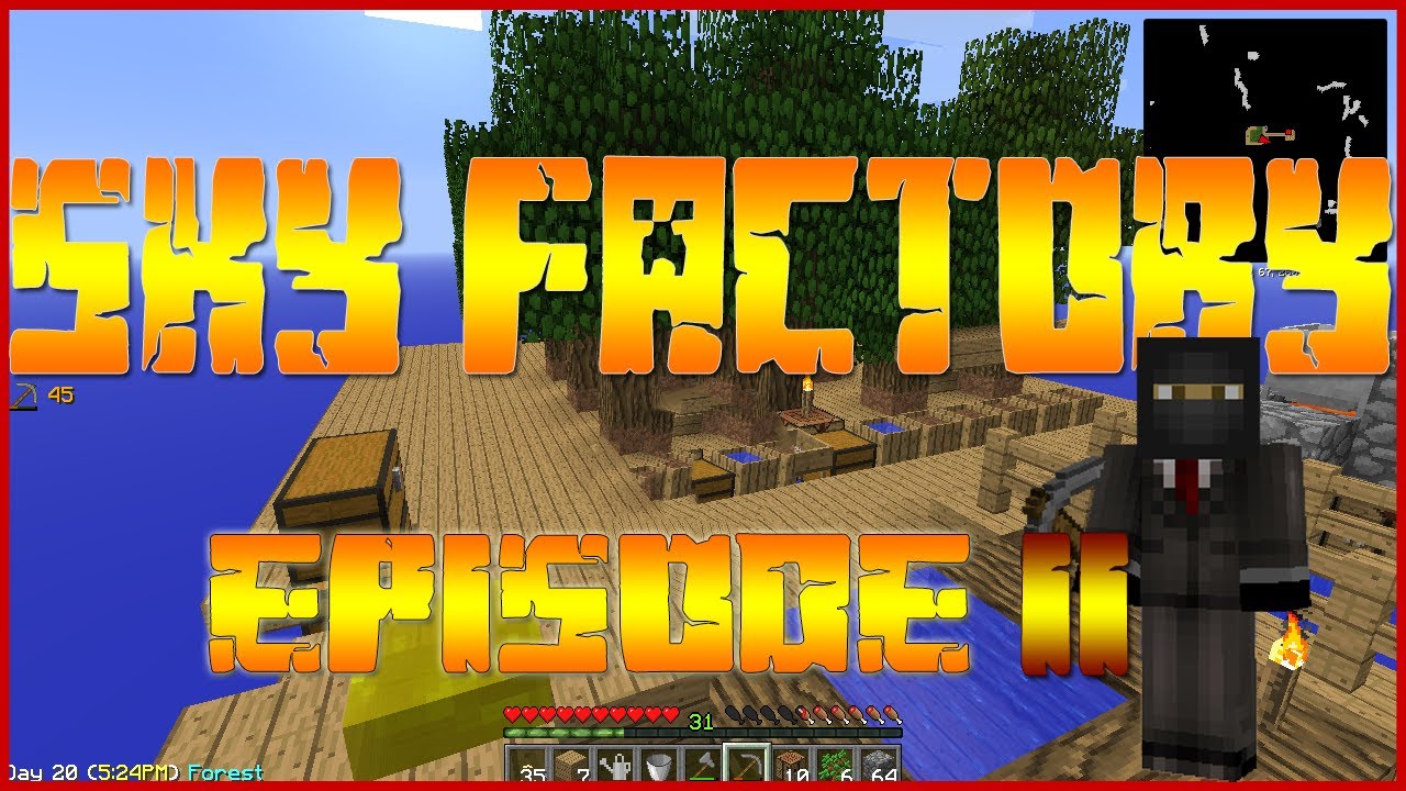 Sky Factory Day 3 Episode 11 Begining Tinkers Construct - YouTube
