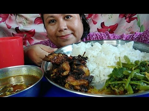 FRY CHICKEN // FARSIKO MUNTA PUMPKIN LEAVES // GUNDRUK KO JHOL SANGA ...