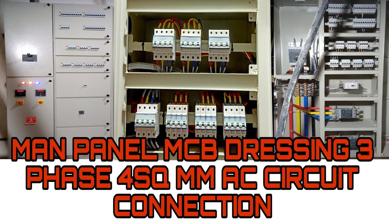 ☑️3 Phase connection || 4sq mm A/C circuit connection || mcb dressing ...