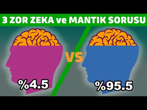 3 ZOR ZEKA ve MANTIK SORUSU (CEVAP ve YORUMLARLA BİRLİKTE)