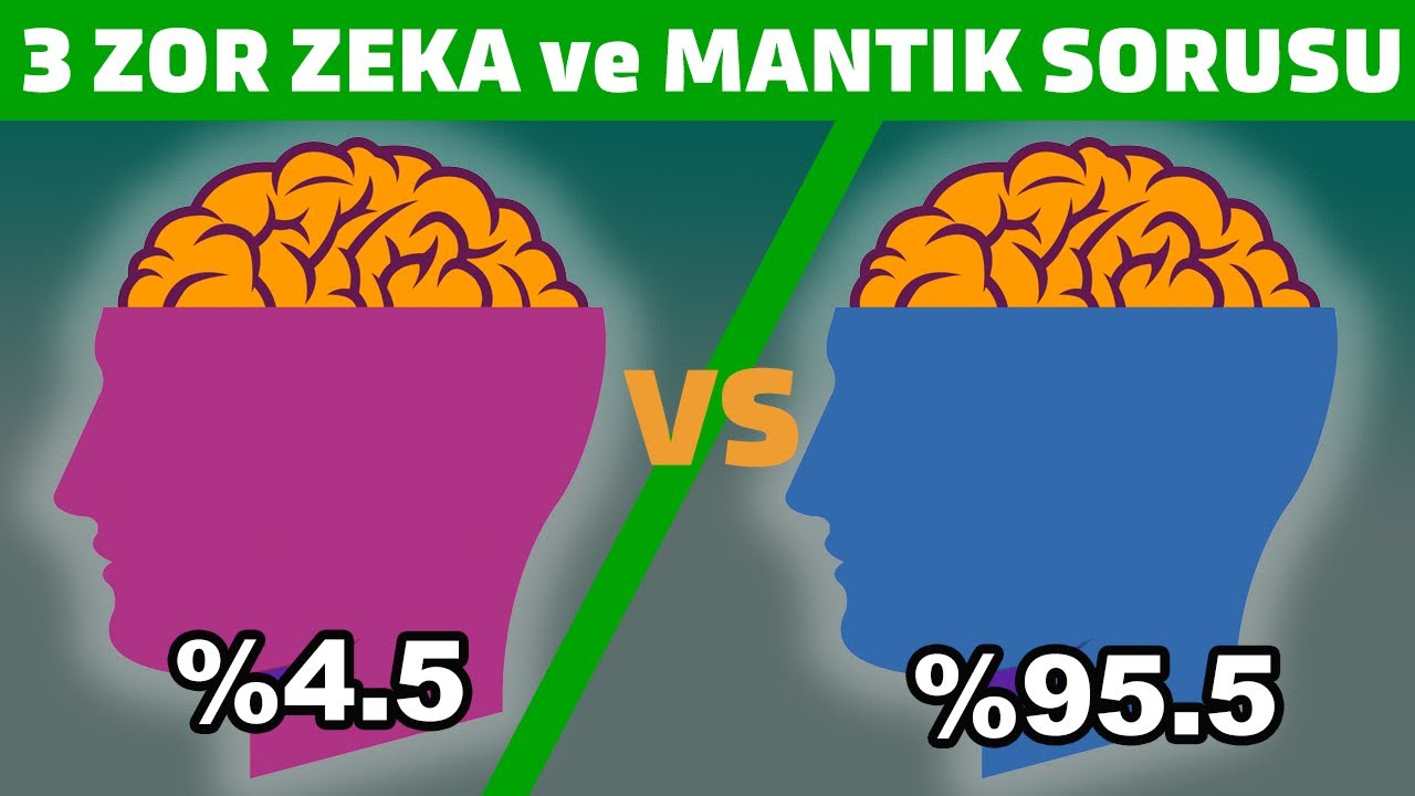 3 ZOR ZEKA ve MANTIK SORUSU (CEVAP ve YORUMLARLA BİRLİKTE) - YouTube