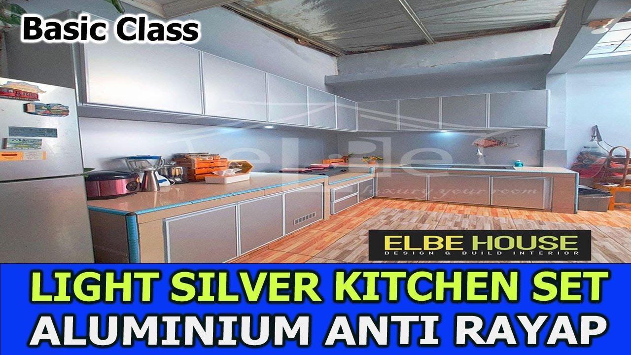 Light Silver Kitchen Set Aluminium Basic Class - YouTube