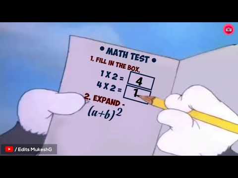 Tom and Jerry Math's exam .  Funny ####