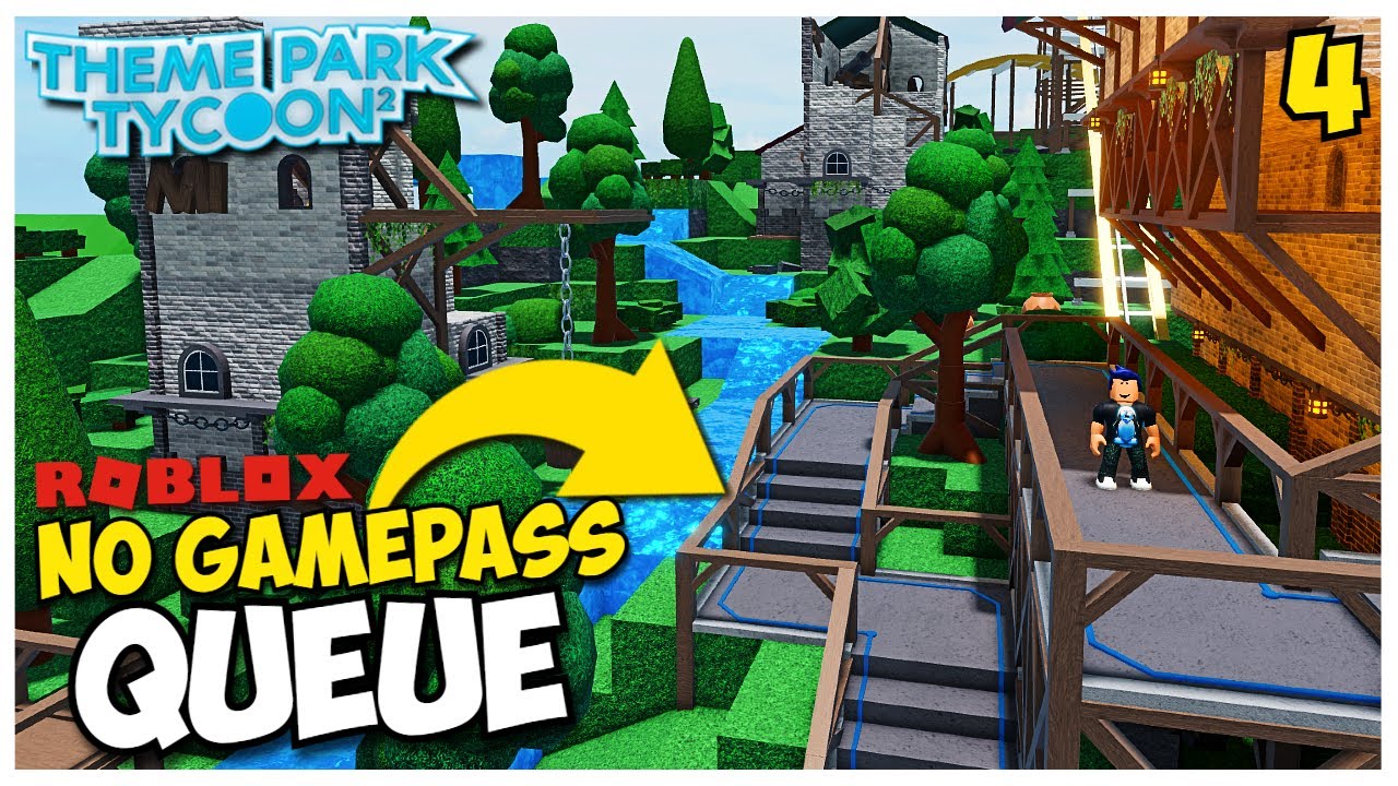 Building The Queue WITHOUT GAMEPASSES in Theme Park Tycoon 2! | #4 - YouTube