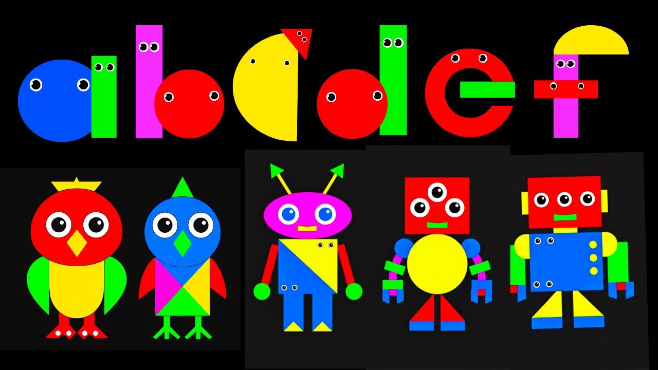 ABC Song For Kids | Learn Alphabet A to Z with Shapes: Circle, Triangle ...