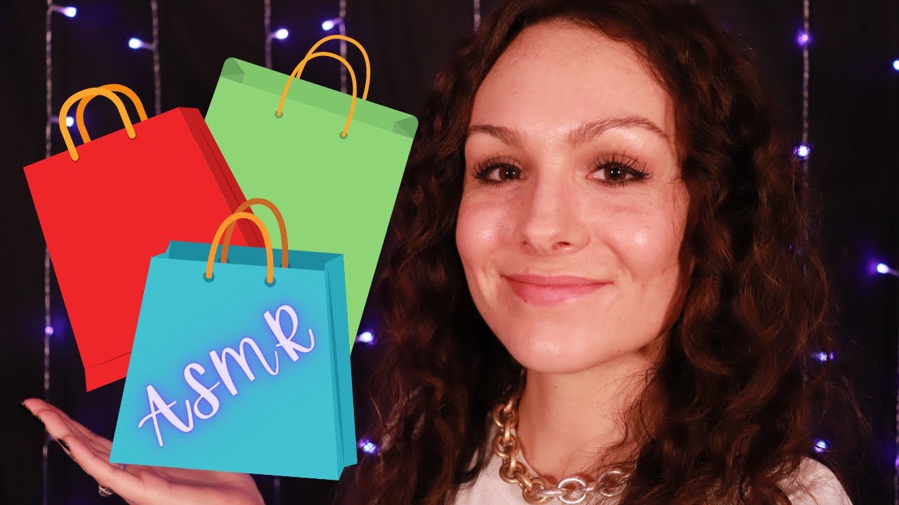 ASMR | Shopping Haul (Tapping, Scratching, Whispering) - YouTube