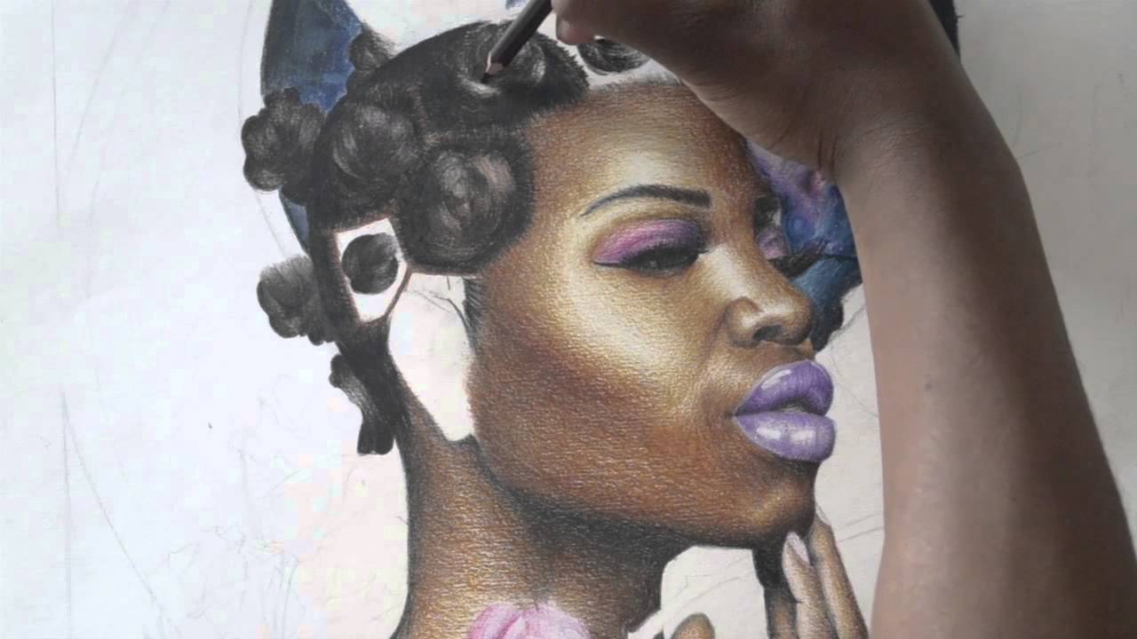 Colour Pencil speed drawing by Tonderai Arts - YouTube