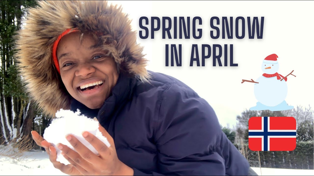 Spring Snow in April | Weather changes in Norway - from snow to ...