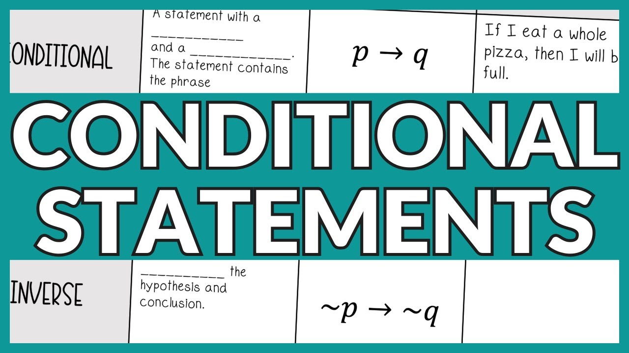 Conditional Statements Lesson - YouTube