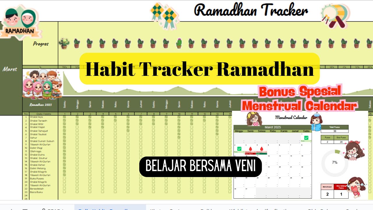 Habit Tracker Ramadhan Spreadsheet - YouTube