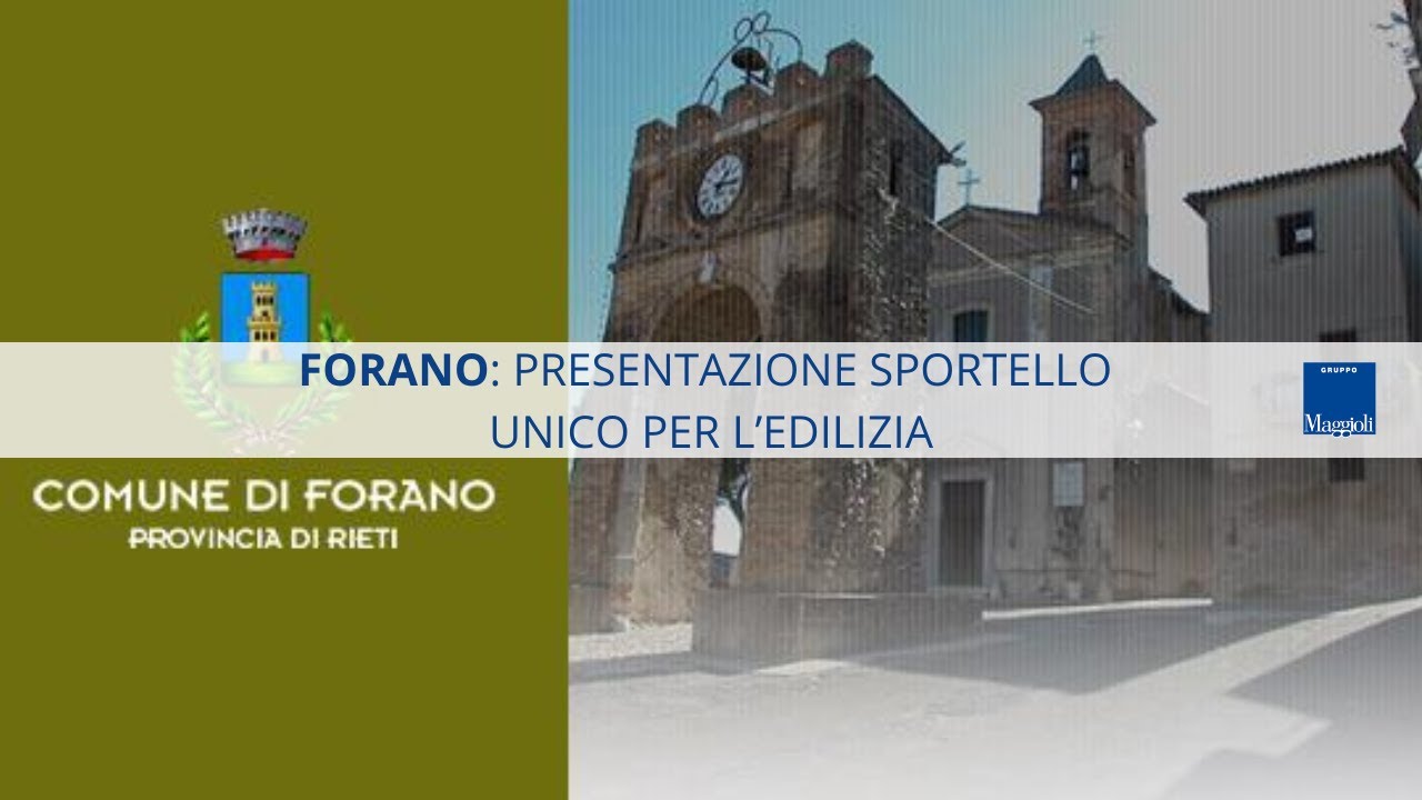 Comune di Forano: Presentazione SUE - YouTube