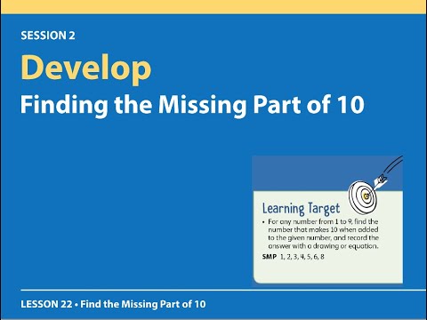 iReady Math Lesson 22 Session 2 Develop Finding the Missing Part of 10 ...