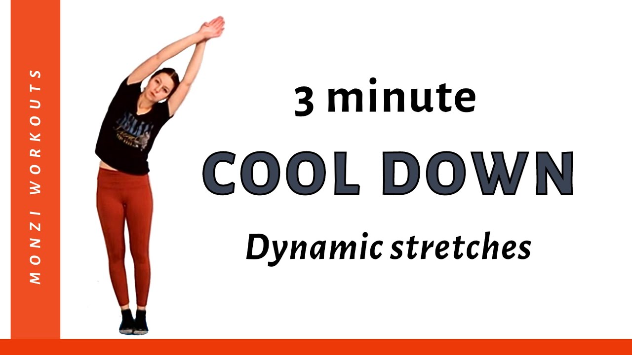 3 Minute Cool Down | Post Workout | No Music | Dynamic Stretches - YouTube