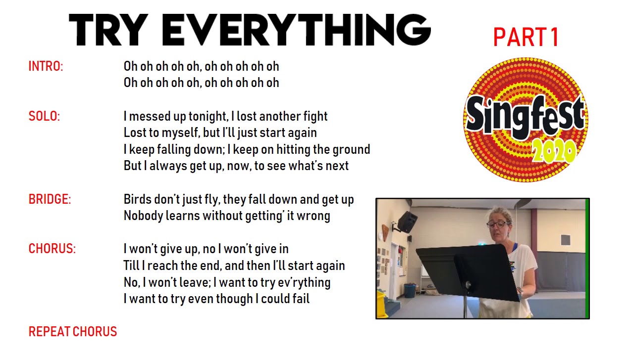 Singfest 2021 - Try Everything (part 1) - YouTube