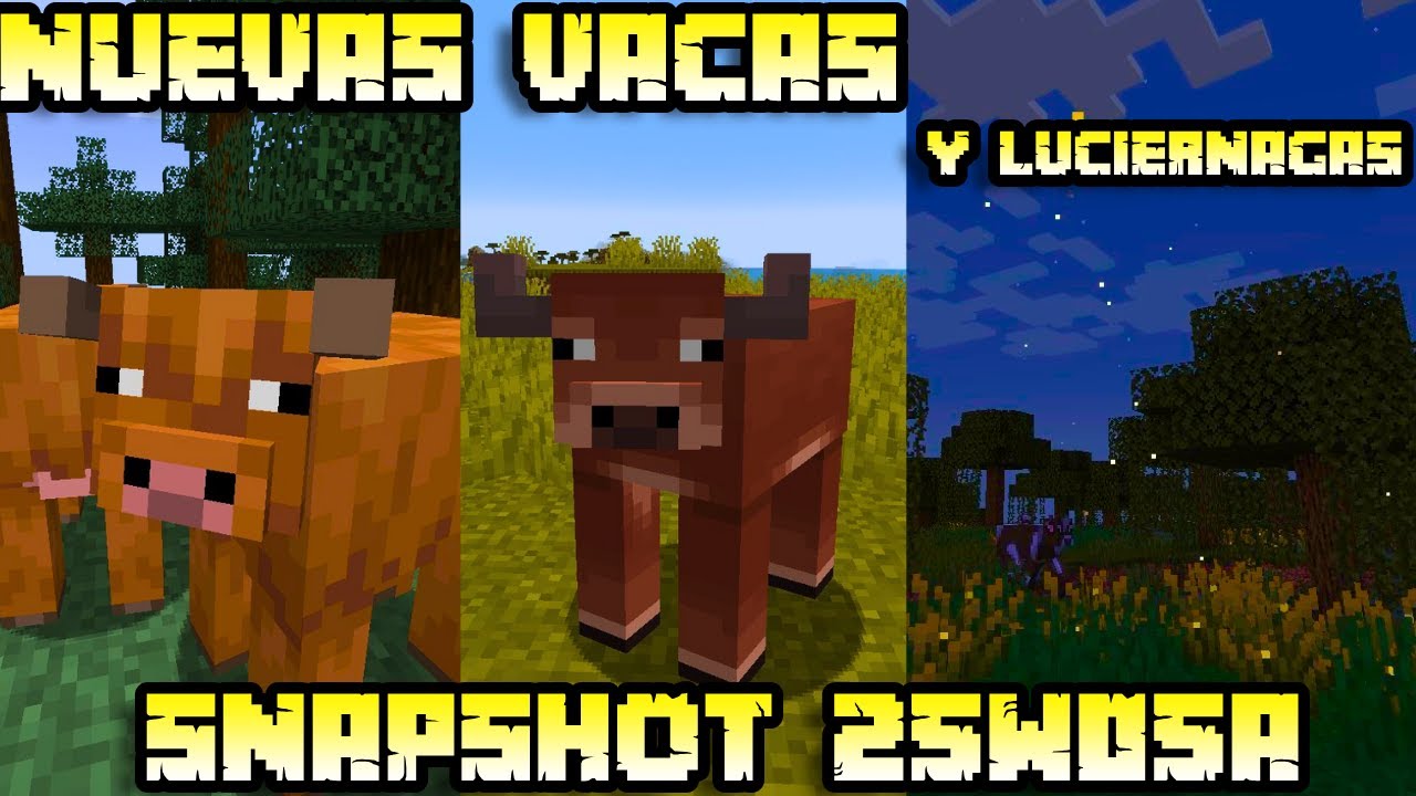 👉 NUEVAS VACAS Y LUCIERNAGAS EN MINECRAFT NUEVA ACTUALIZACION MINECRAFT ...