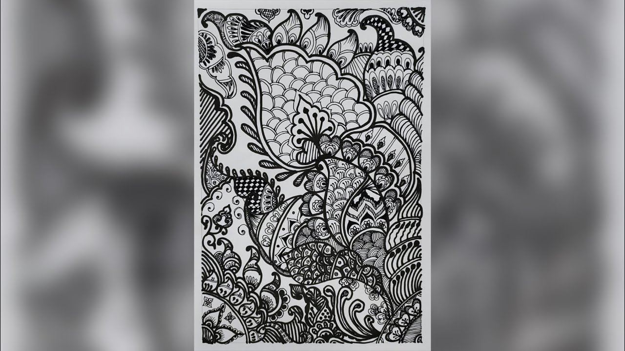 Free Hand Design ️ Easy Mandala Art Easy Doodle Using Marker Diy Art And Craft With