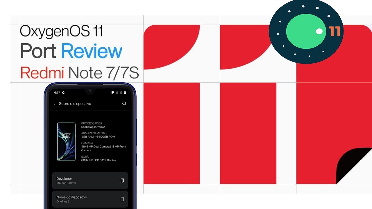 PORT OXYGEN OS ANDROID 11 REDMI NOTE 7 - YouTube