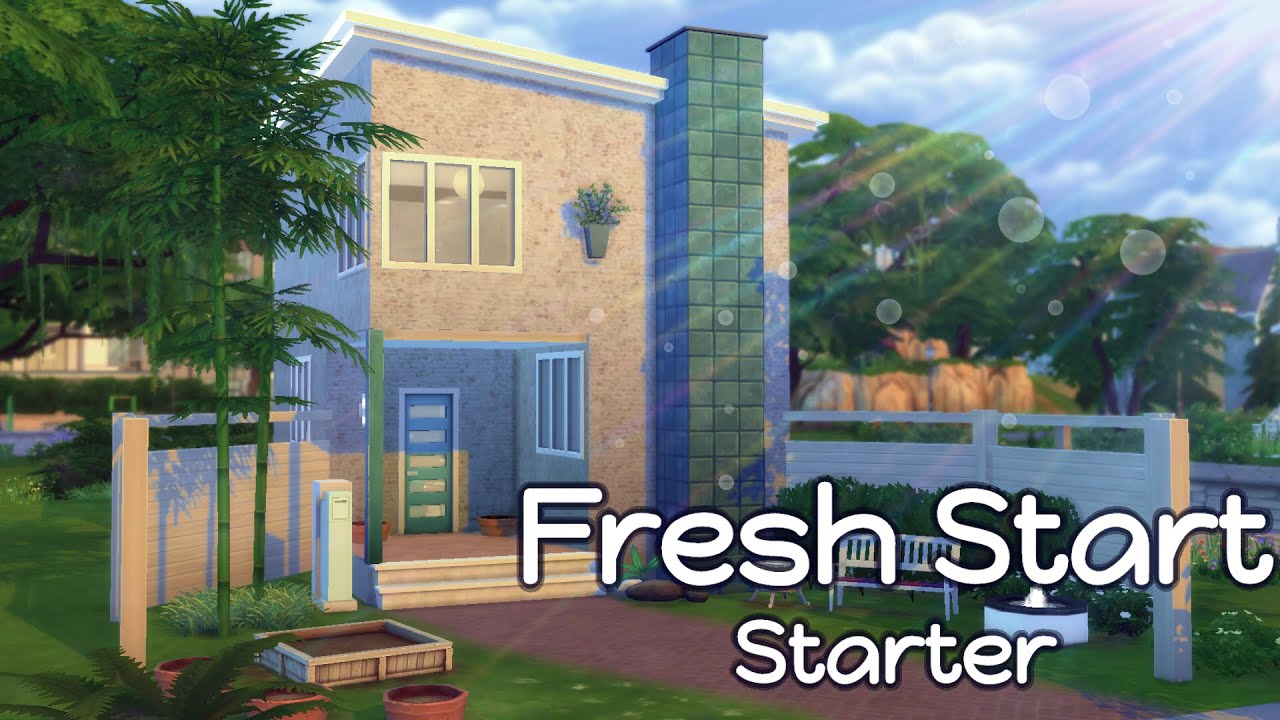 Fresh Start Starter Home Speed Build | The Sims 4 - YouTube