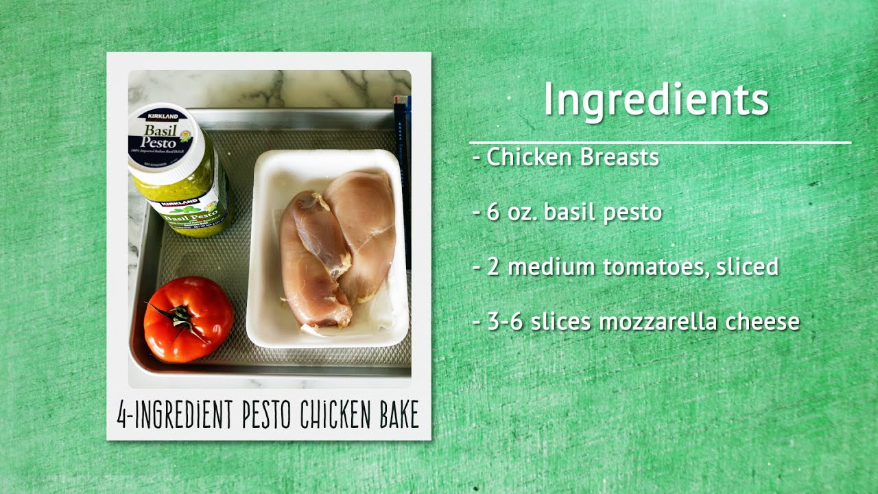 Highline Recipes 4-Ingredient pesto chicken bake - YouTube