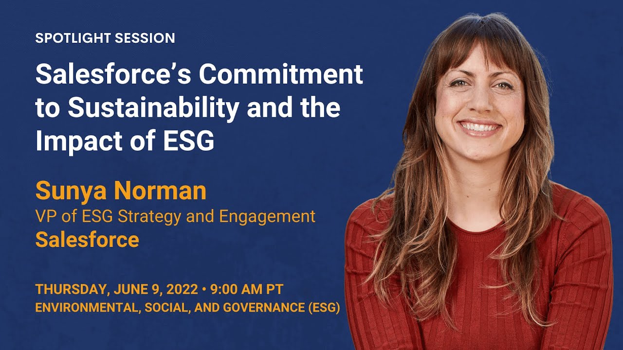 Salesforce's Commitment to Sustainability and the Impact of ESG - YouTube