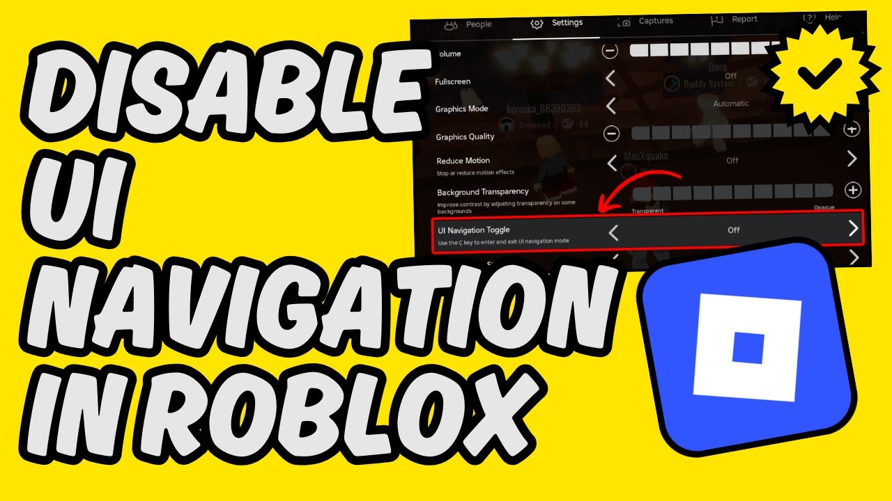 [Easy Guide] Disable UI Navigation in Roblox - YouTube